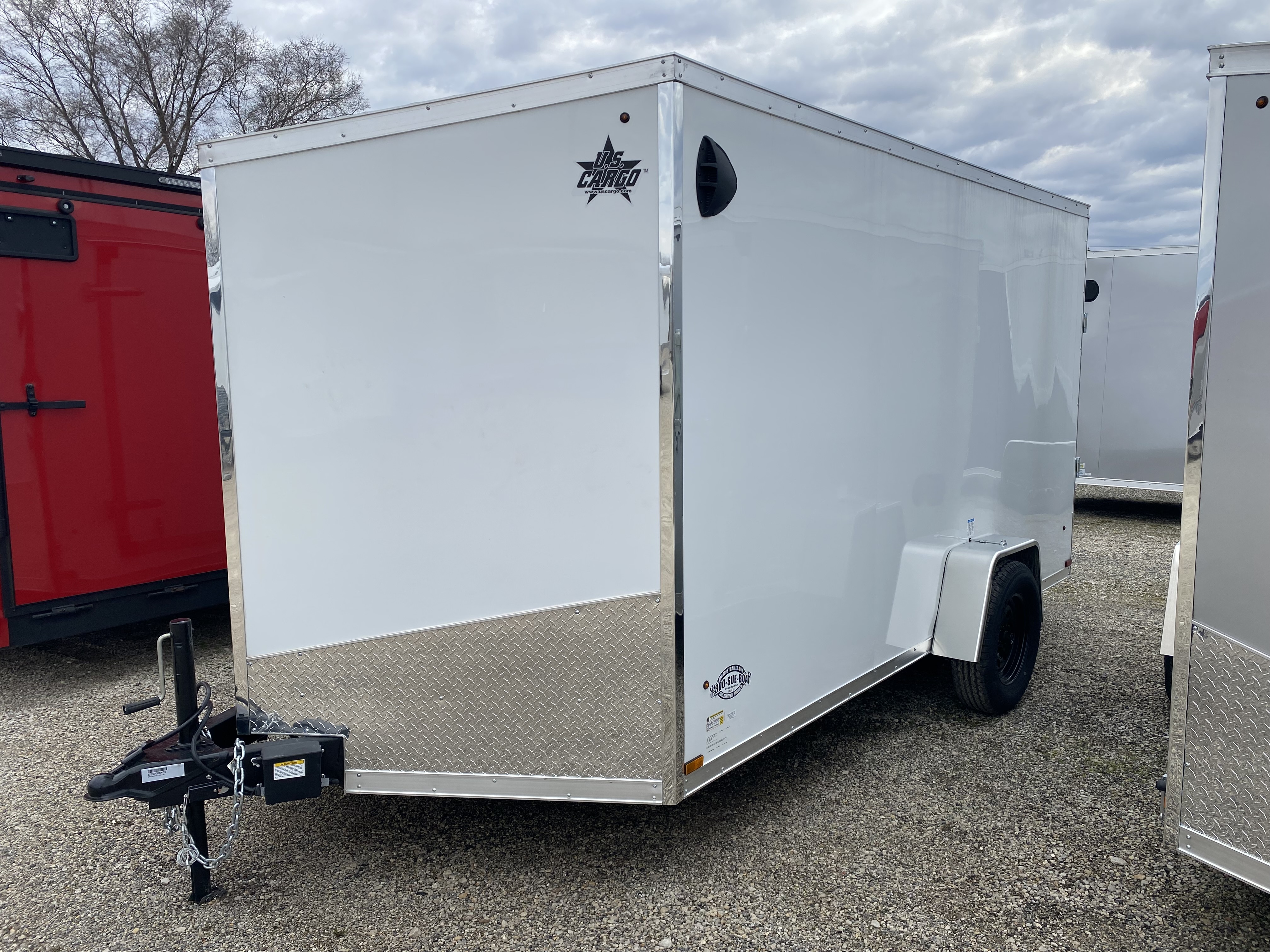 New 2023 Us Cargo 7X12 Single Axle Ramp Door Side Door For Sale in ...