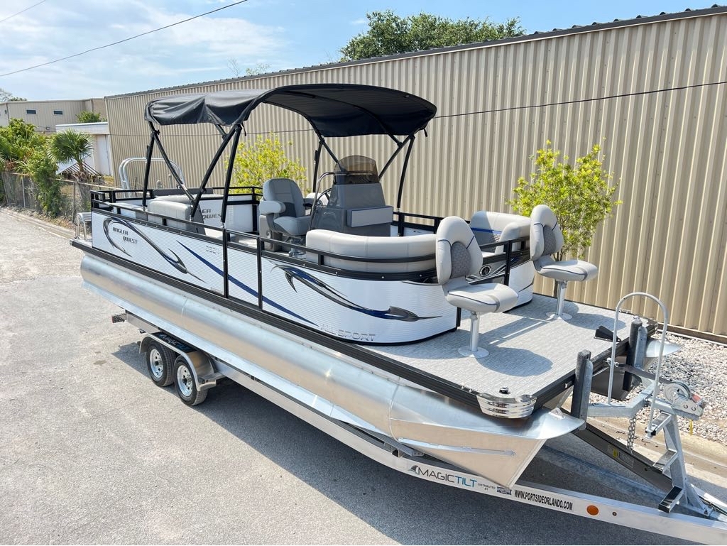 New 2024 Qwest Pontoons All Sport 8524 Tritoon Center Console For Sale ...
