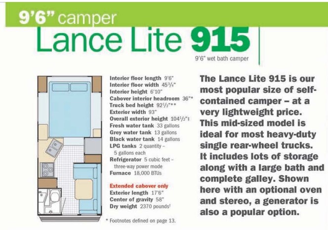 Lance 915 Truck Campers For Sale - RV Trader