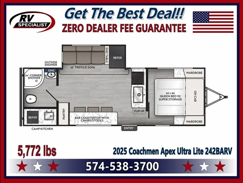 2025 Coachmen Apex Ultra Lite 242BARV Travel Trailers For Sale - RV Trader