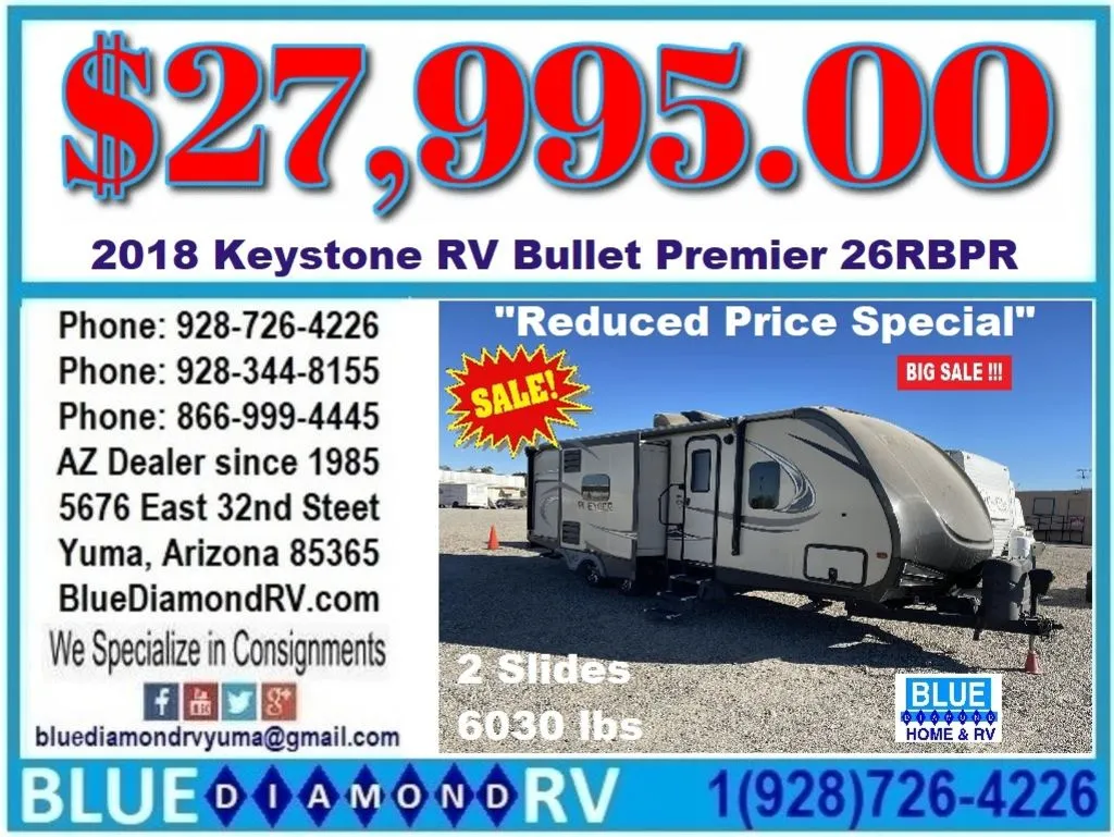 Keystone Bullet Premier 26RBPR RVs For Sale - RV Trader
