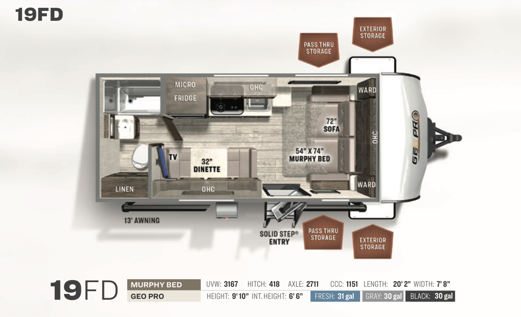 Forest River Rockwood Geo Pro G19FD RVs For Sale - RV Trader