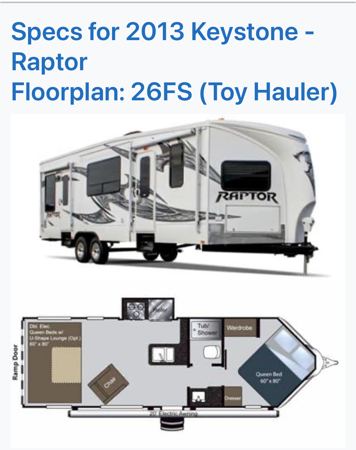 2013 Keystone Raptor RVs For Sale - RV Trader