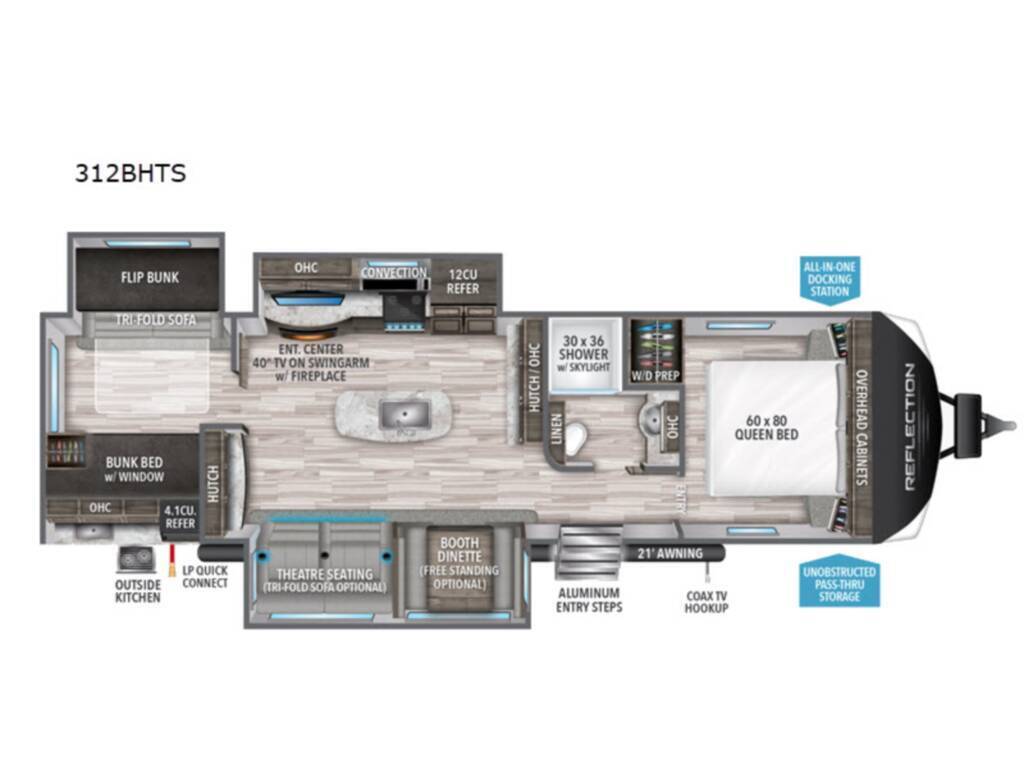 Used 2021 Grand Design Reflection 312bhts in Glen Mills, PA ...