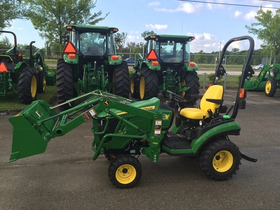 Used John Deere 1025r Tractor W/ Loader, Backhoe, Snowblower, Mower ...