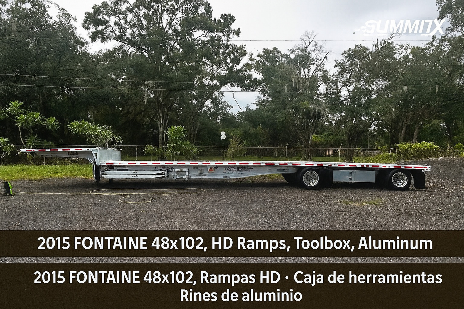 Used 2015 Fontaine Aluminum-48-HD-Ramps-Toolbox-Drop-Deck-Trailer For ...