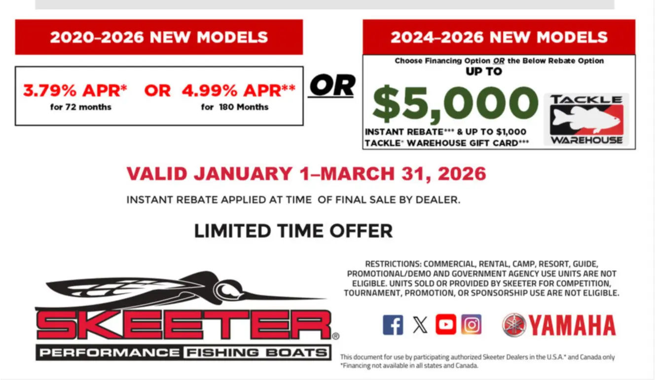 New 2026 Skeeter FXR21 Flex FXR21 Select Bass Boat For Sale in Lufkin ...