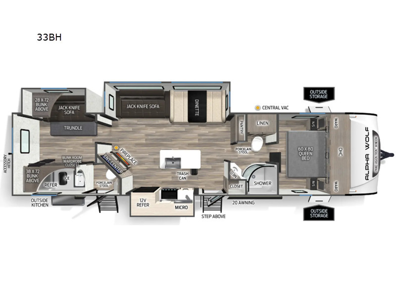 New 2026 Forest River RV Cherokee Alpha Wolf 33BH For Sale in ...