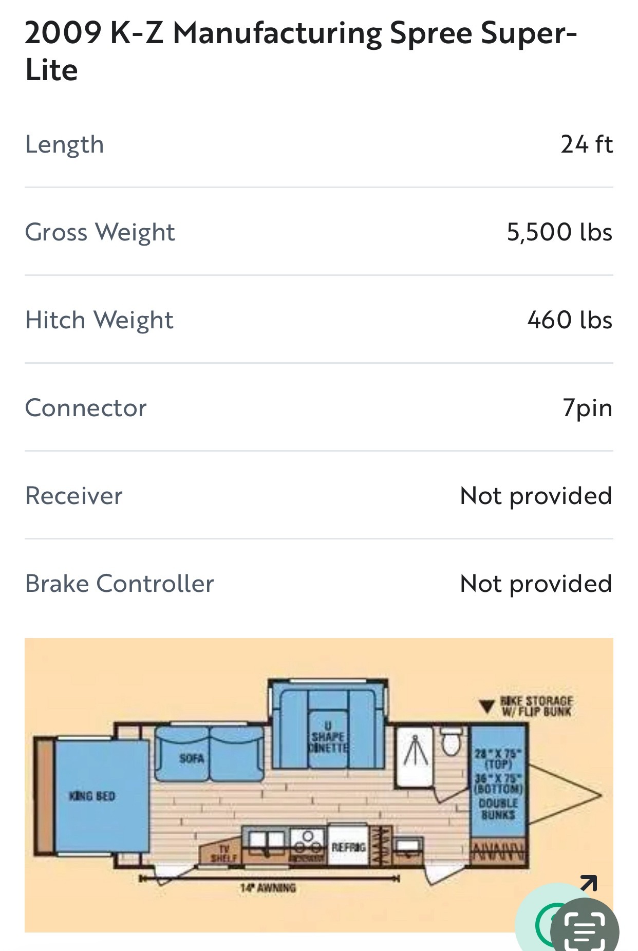 K-Z Spree RVs For Sale - RV Trader