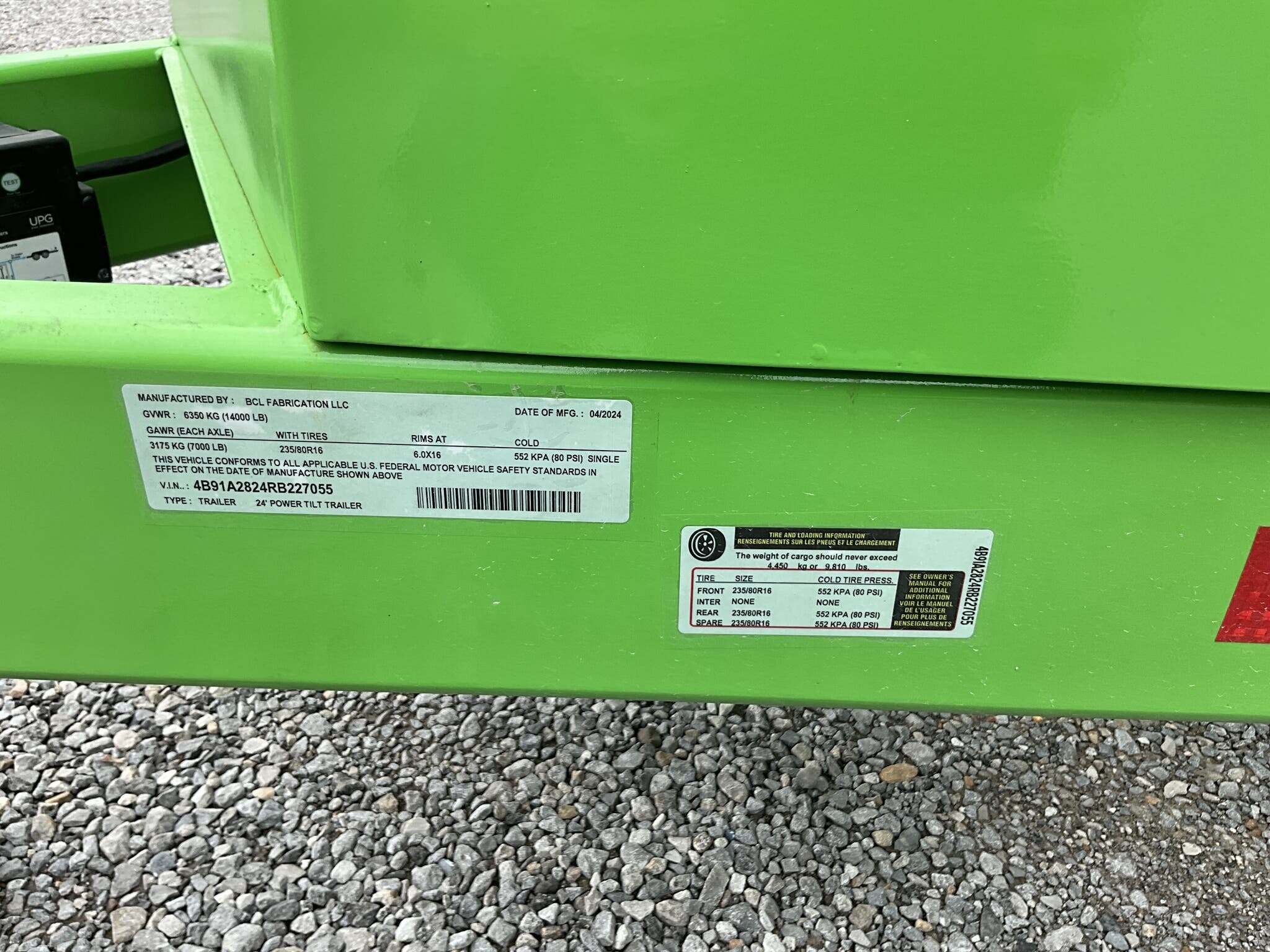 New 2024 Bcl Fabrication POWERTILT-24 For Sale in Mount Vernon, IL ...